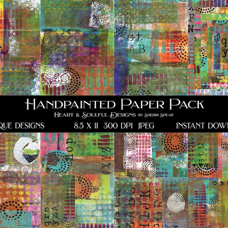 Hand Painted Papers - Etsy