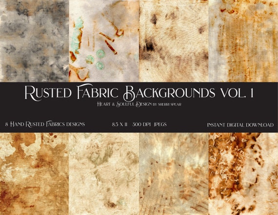 RUSTY FABRIC Backgrounds/digital Downloads/8 Hand Rusted - Etsy