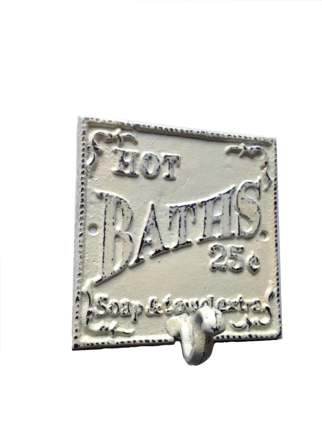 Shabby Chic Antique Style Cast Iron BATH Sign Historical - Etsy