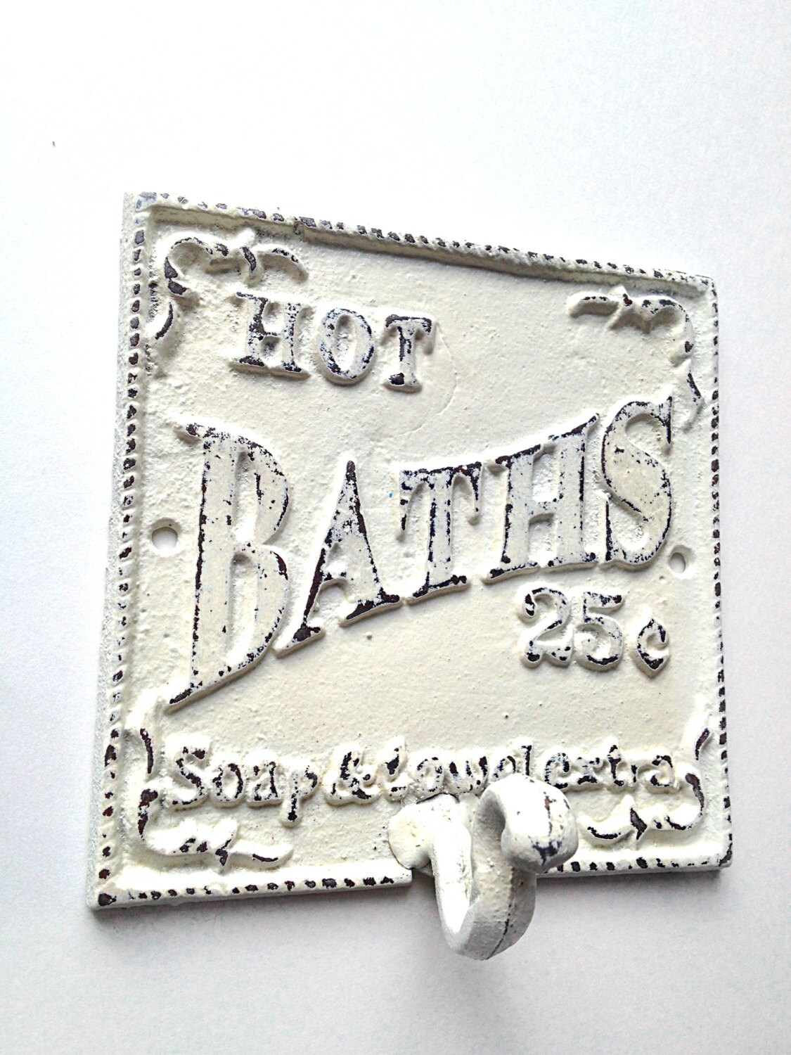 Shabby Chic Antique Style Cast Iron BATH Sign Historical - Etsy