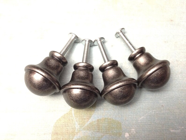 Antique Primitive Pewter Knob, Dresser Knob, Drawer Pulls, Decorative Knob, Historical Cabinet ...