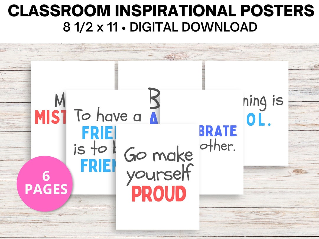 Classroom Inspirational Posters, Classroom Decor, Printable, Positive ...