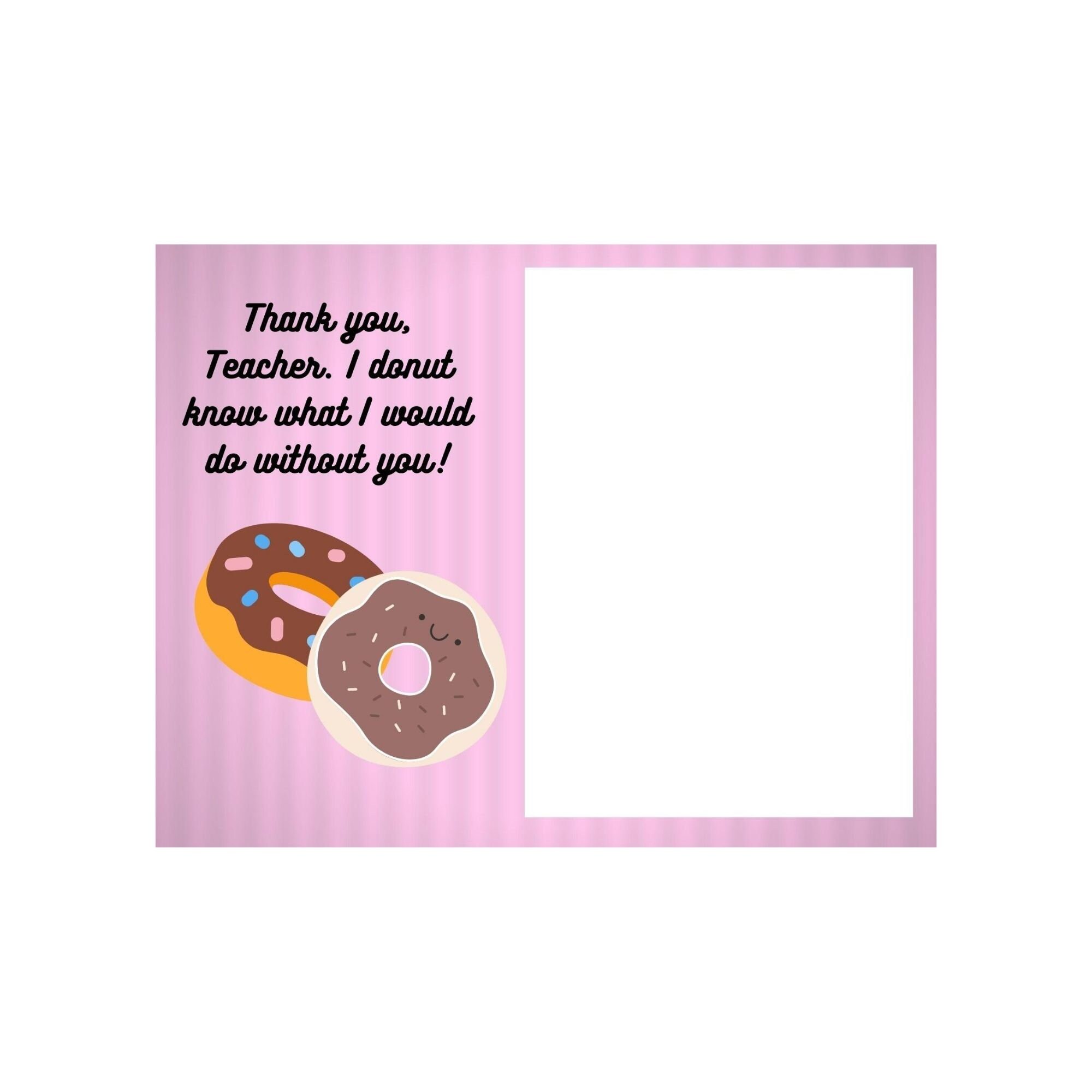 Thank You Teacher Printable Notecards 4 in Set, Sweets and Fruit - Etsy