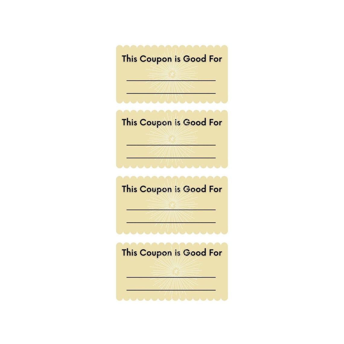 Blank Coupon Forms, Downloadable Printable, Grade School, Homeschool ...