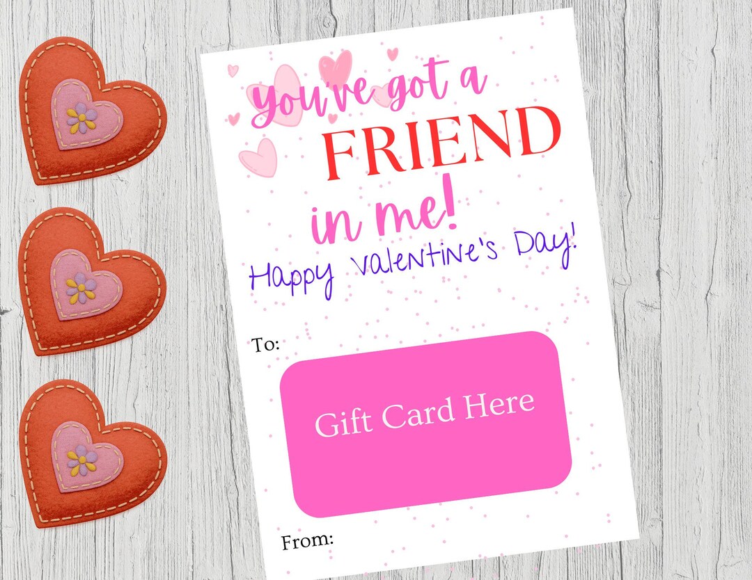 Printable Valentine's Day Gift Card Holder for Friend, Galentine's Day ...