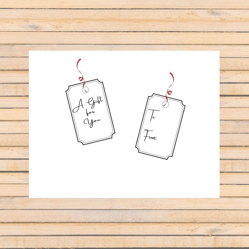 All Occasion Gift Tags, Downloadable Printable, Black and White - Etsy