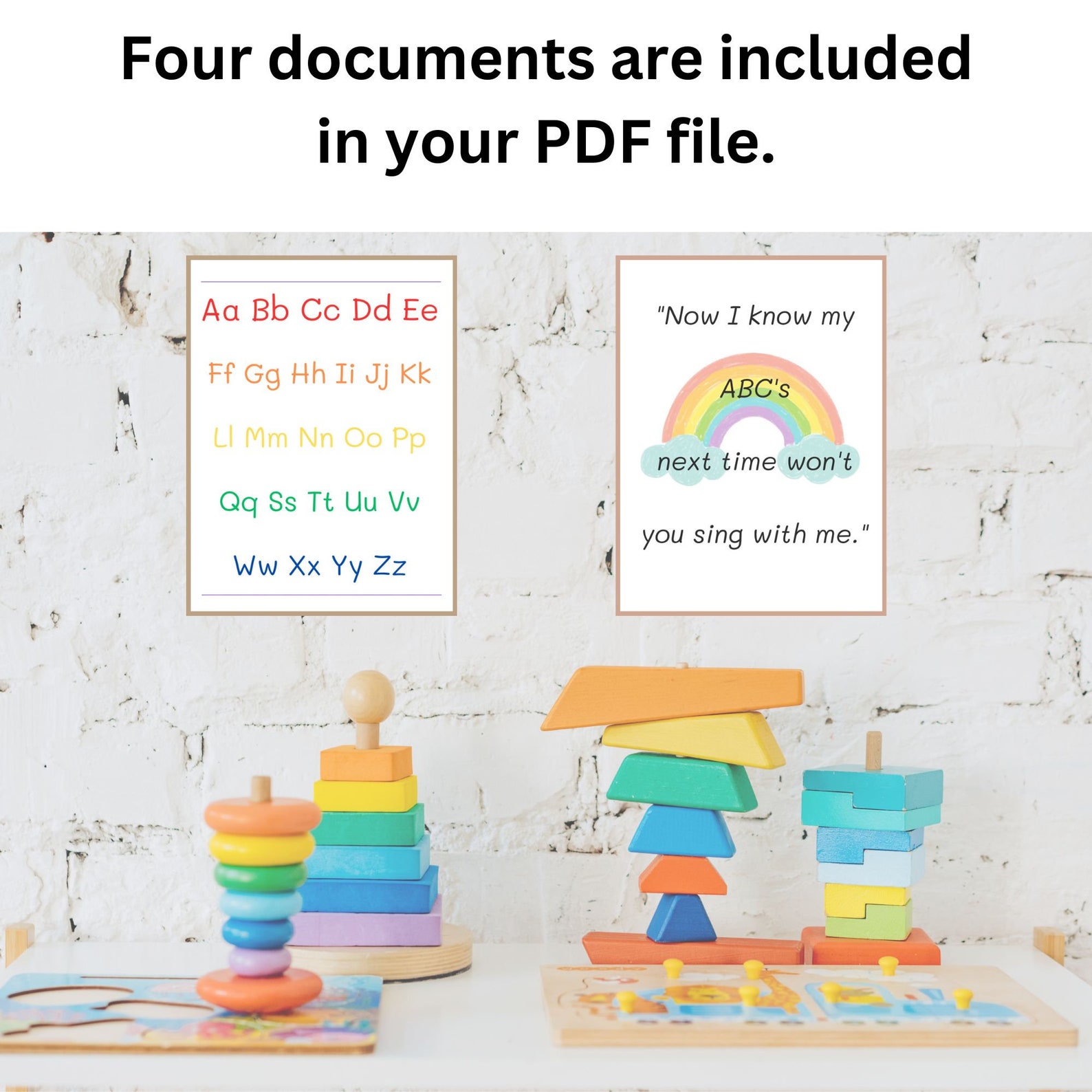 Rainbow Alphabet and Number Posters Classroom Signs - Etsy