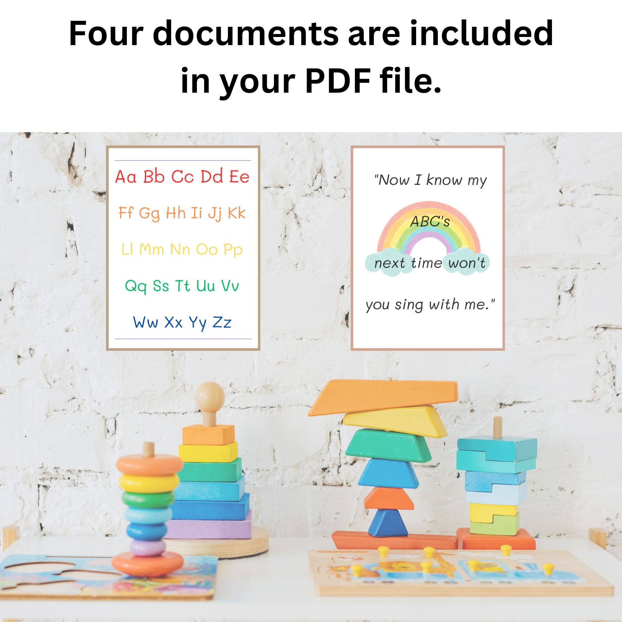 Rainbow Alphabet and Number Posters, Classroom Signs, Homeschool Decor ...