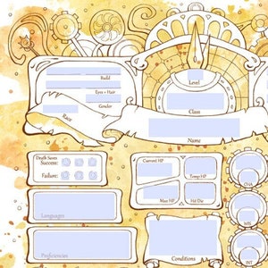 Form-fillable Clockwork Character Sheets - Etsy