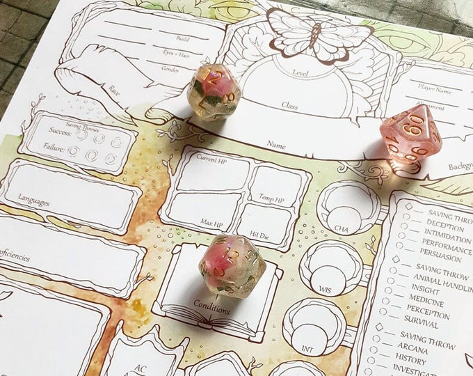 Fey Carnival Character Sheet D&D 5e - Etsy