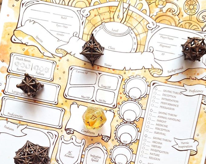 Clockwork Character Sheets - D&D 5e - Etsy