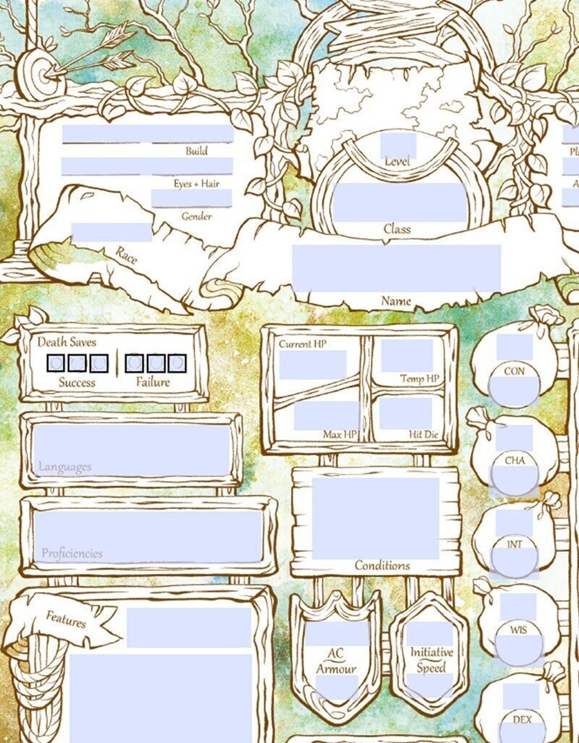 Form-fillable Wanderlust Character Sheets - Etsy Canada