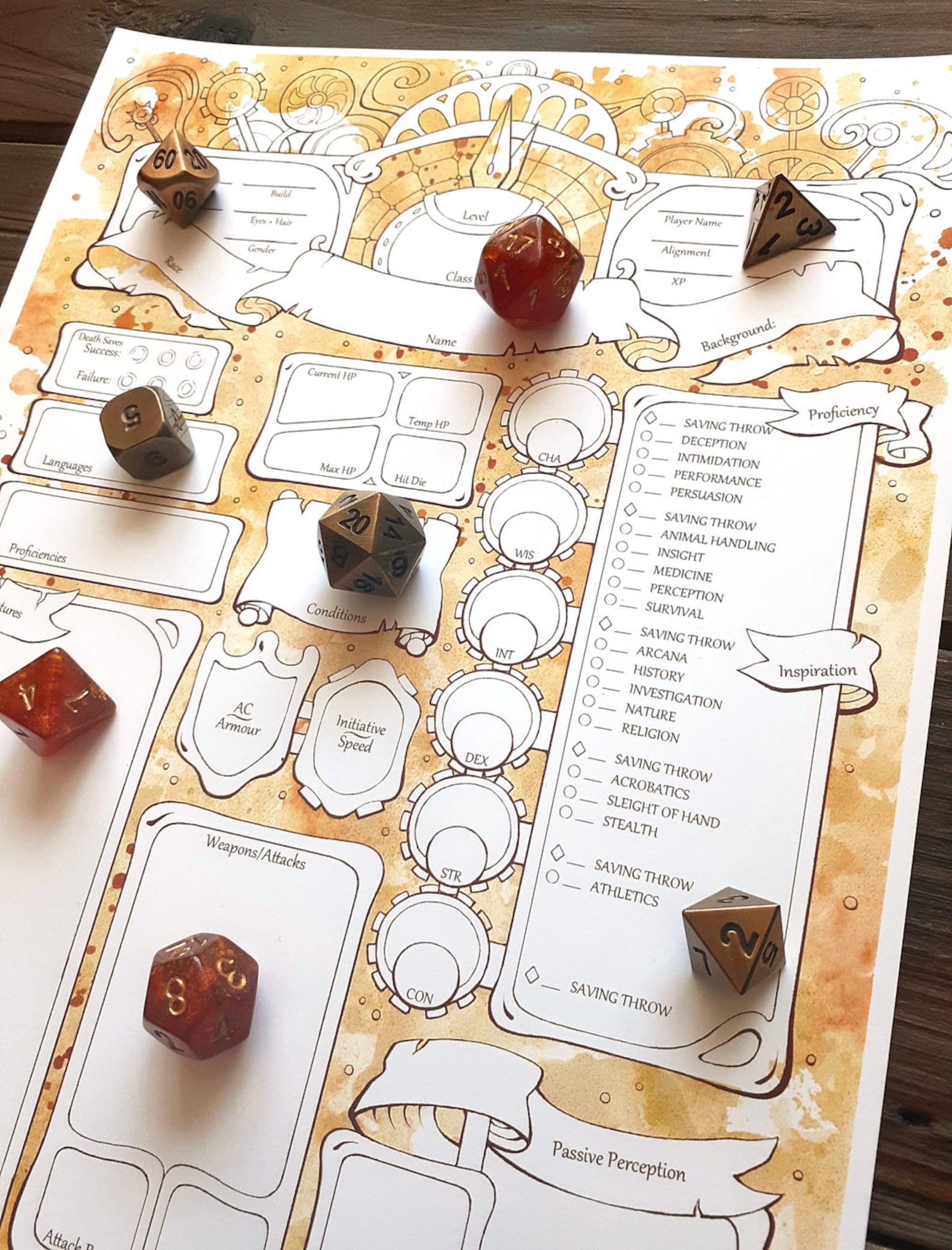 Clockwork Character Sheets D&D 5e - Etsy