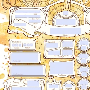 Form-fillable Clockwork Character Sheets - Etsy