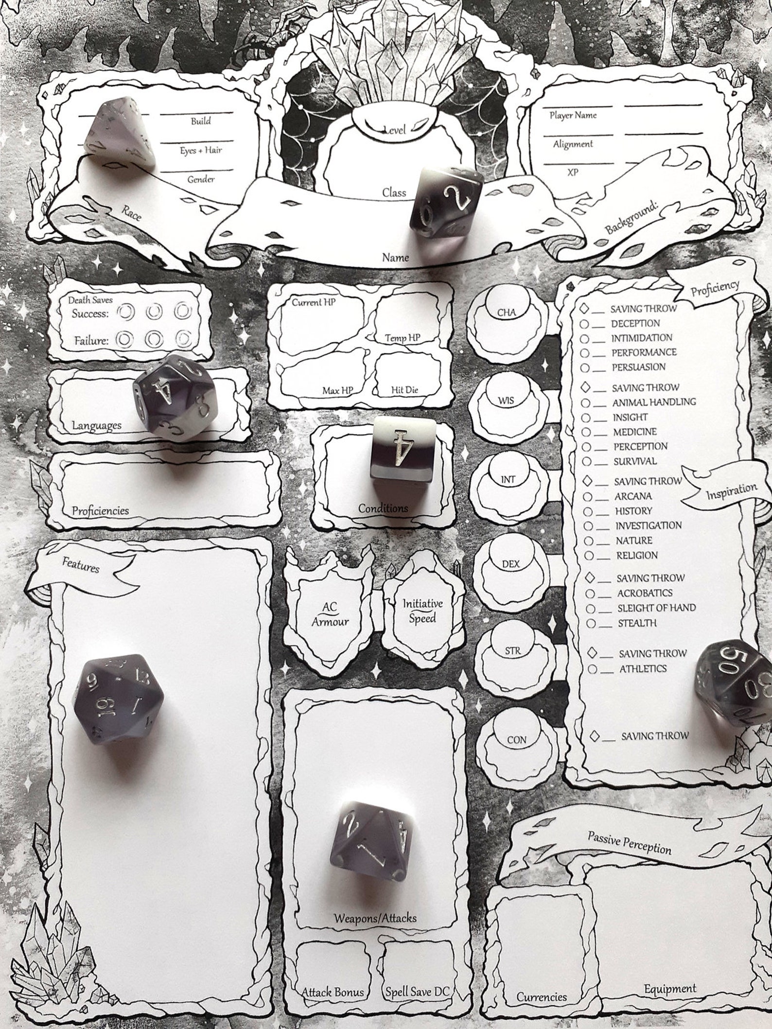 Underdark Character Sheets D&D 5e - Etsy