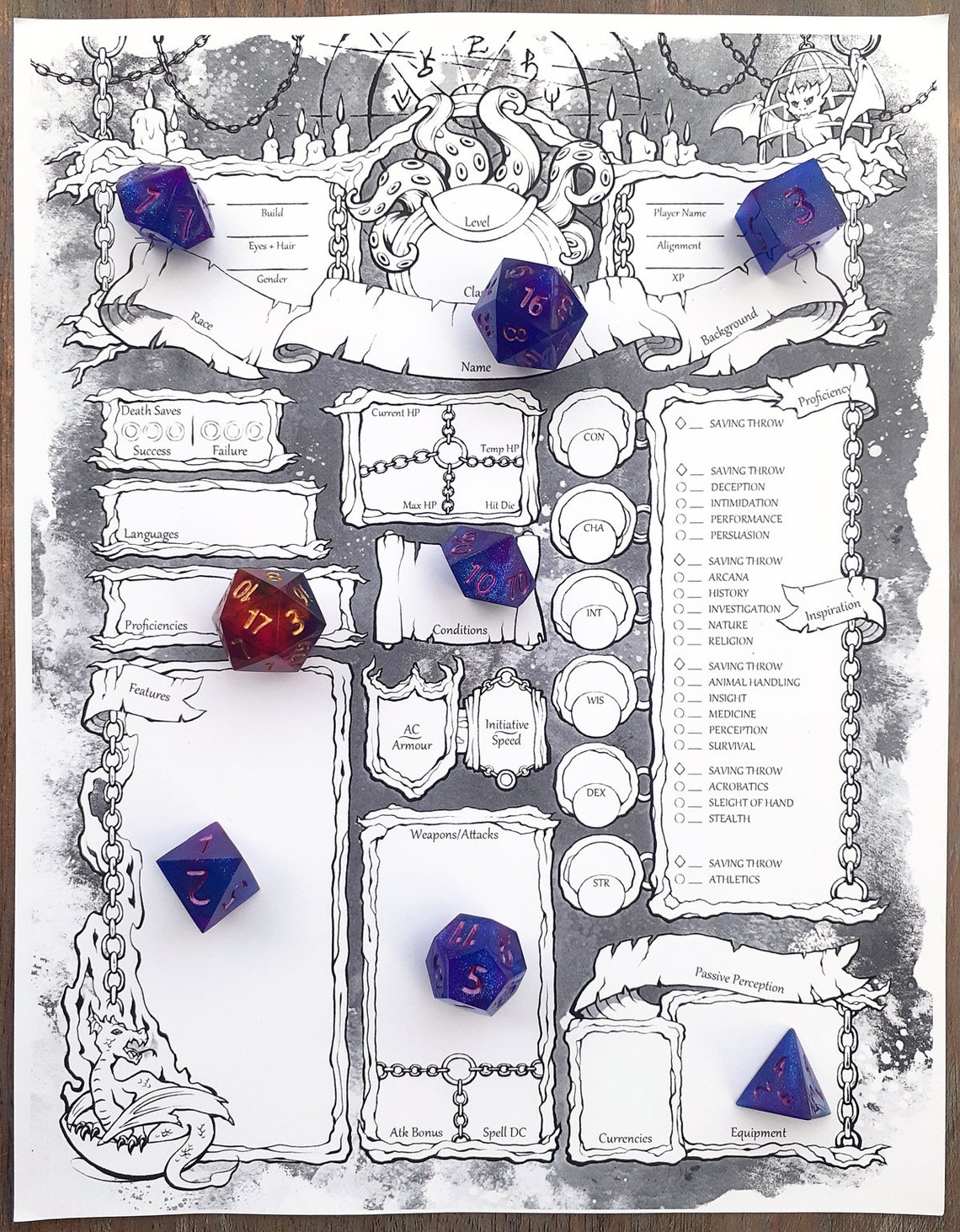 Otherworldly Character Sheets D&D 5e | Etsy