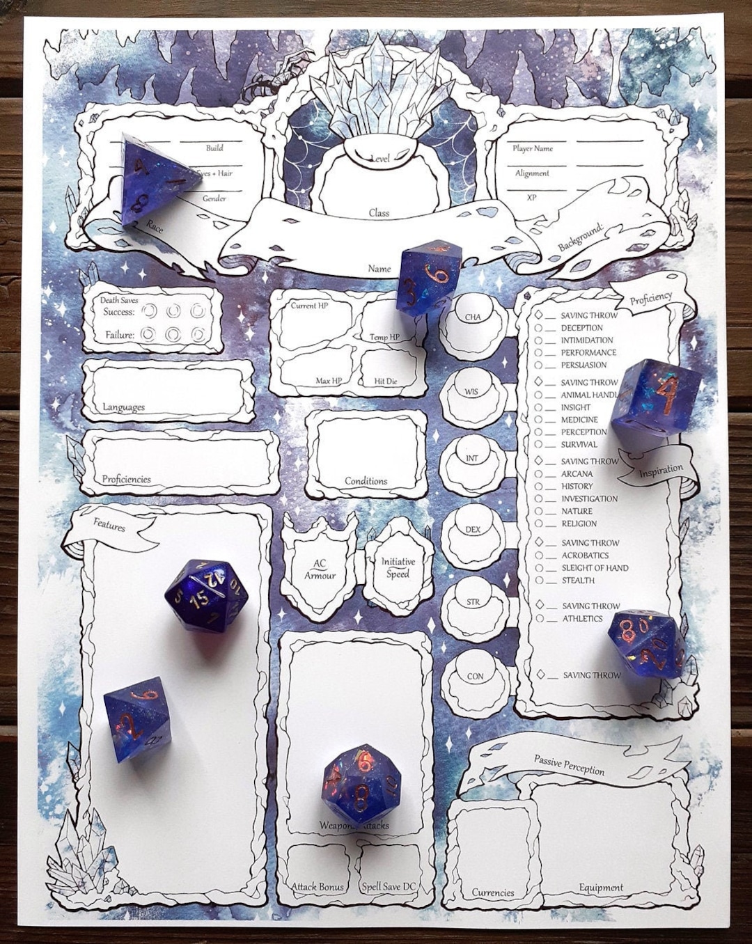 Underdark Character Sheets - D&D 5e - Etsy