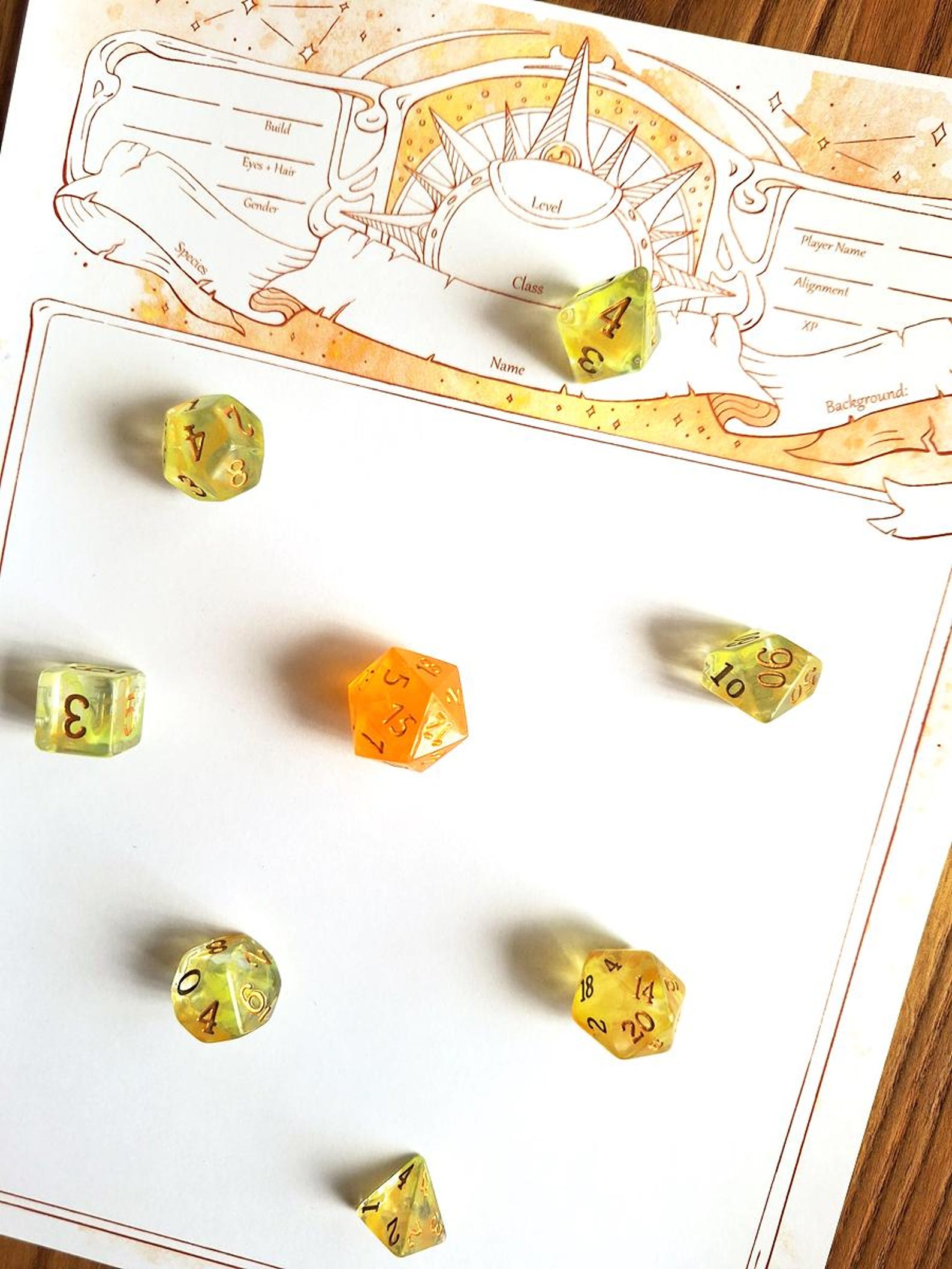 Form-fillable Sunlit Character Sheets - Etsy