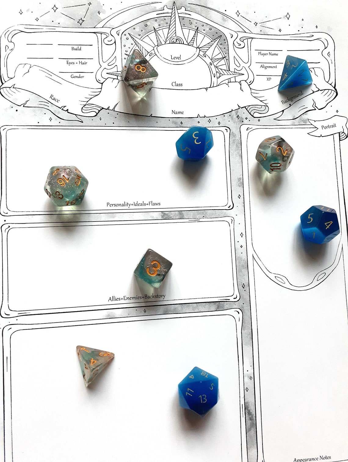 Sunlit Character Sheets D&D 5e - Etsy Canada