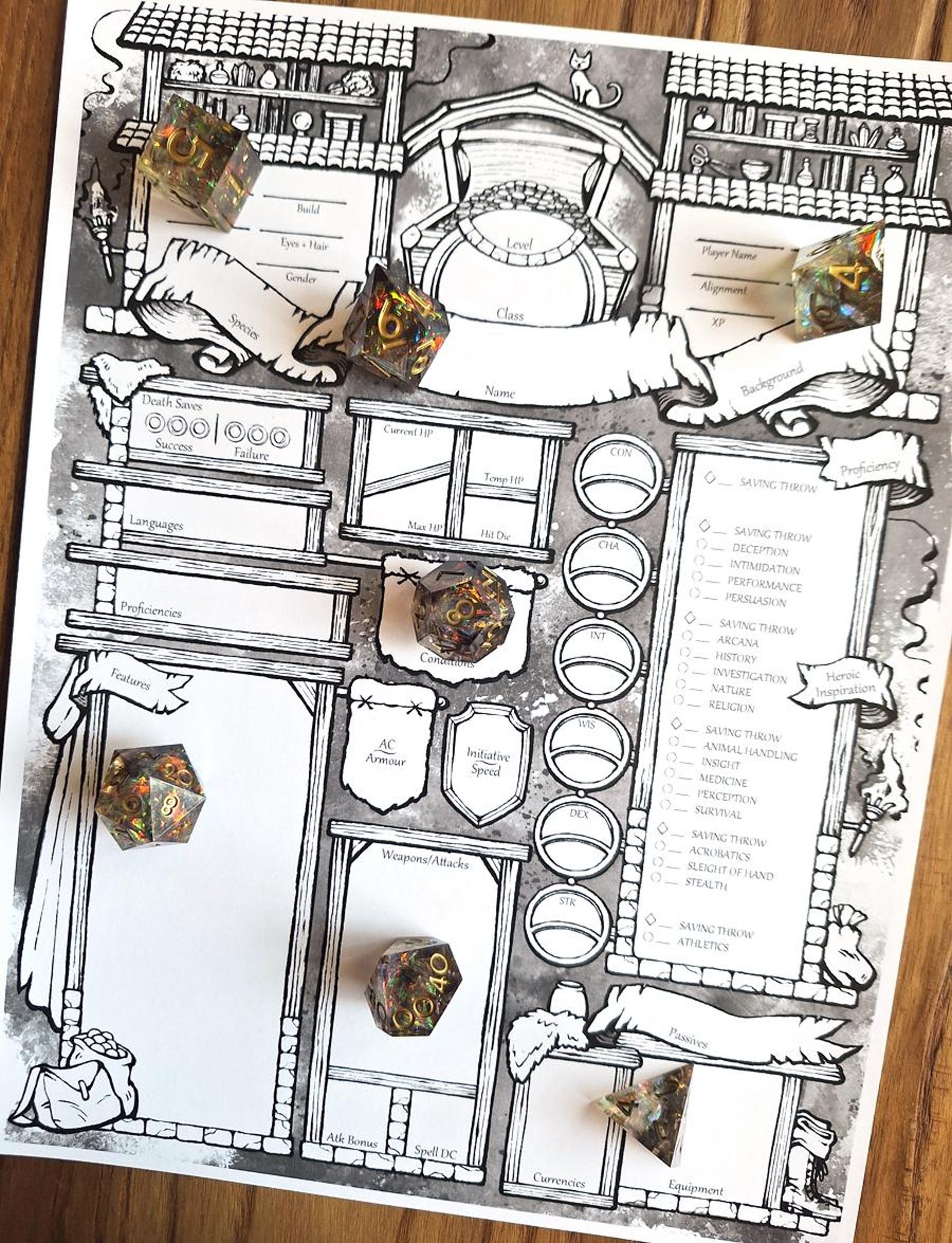 Form-fillable Guildcraft Character Sheets - Etsy