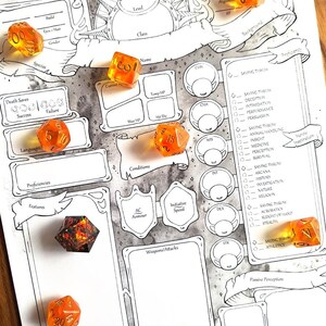 Form-fillable Sunlit Character Sheets - Etsy