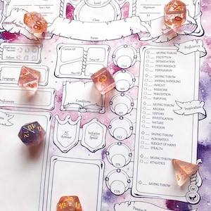 Form-fillable Spellbound Character Sheets - Etsy