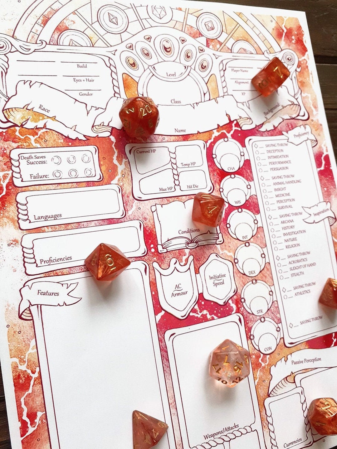 Spellfire Character Sheets - D&D 5e - Etsy