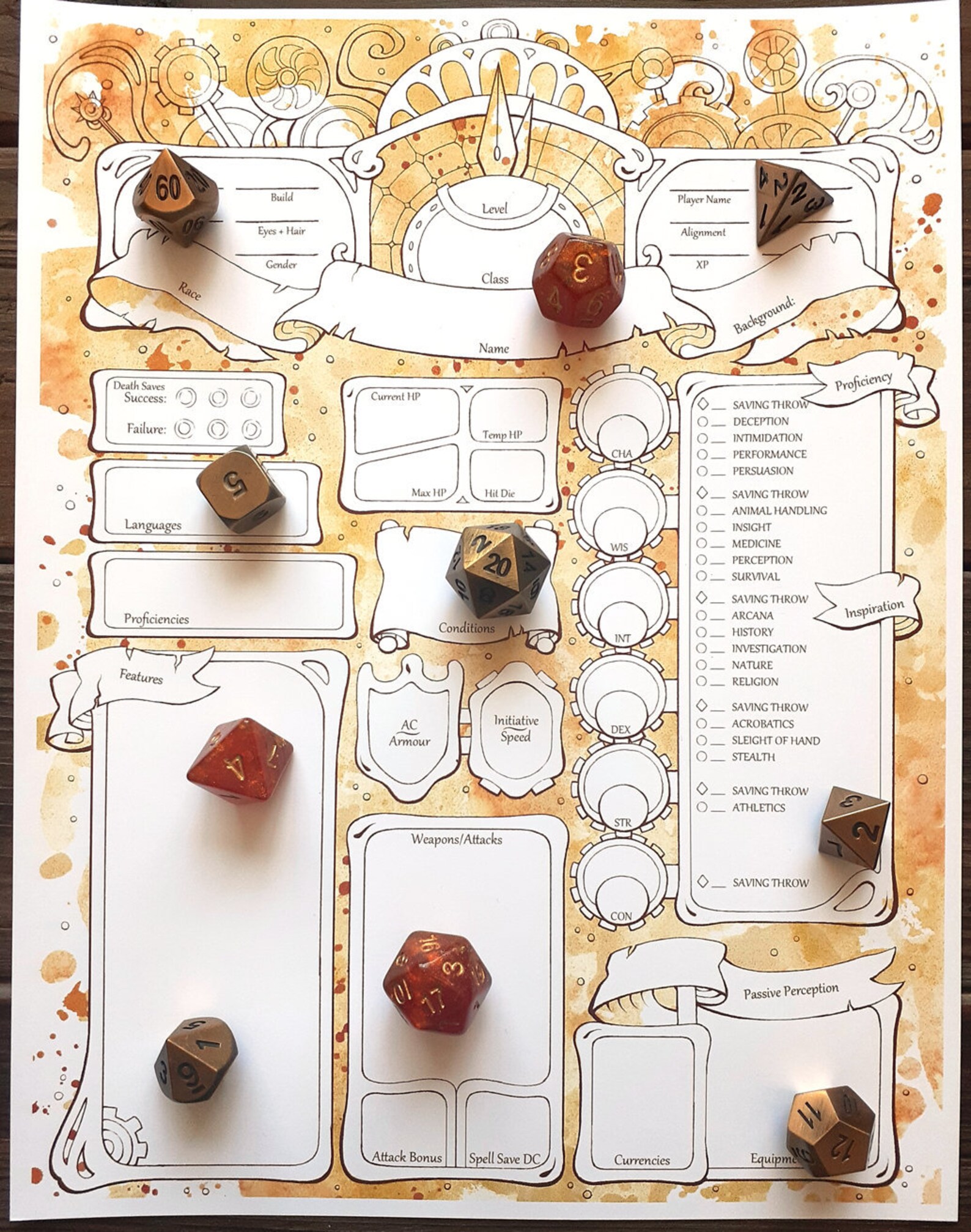 Clockwork Character Sheets D&D 5e - Etsy