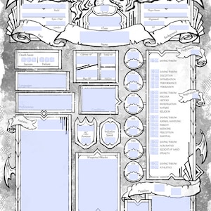 Form-fillable Dragonscale Character Sheets - Etsy