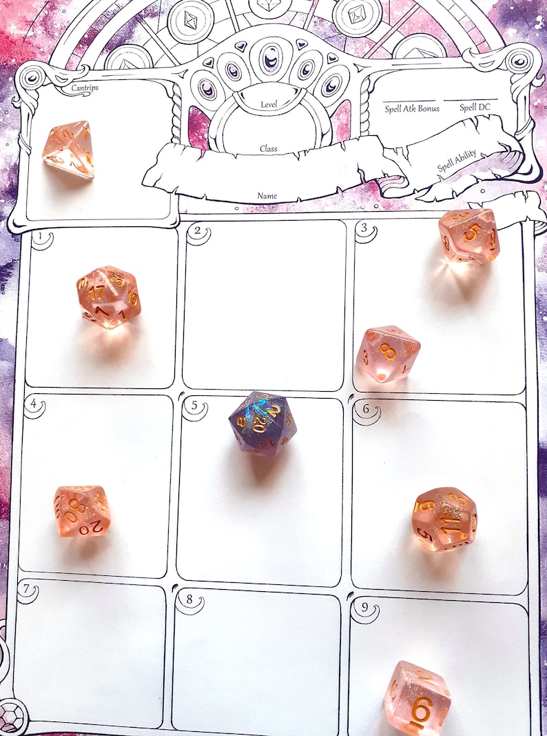 Form-fillable Spellbound Character Sheets - Etsy Canada