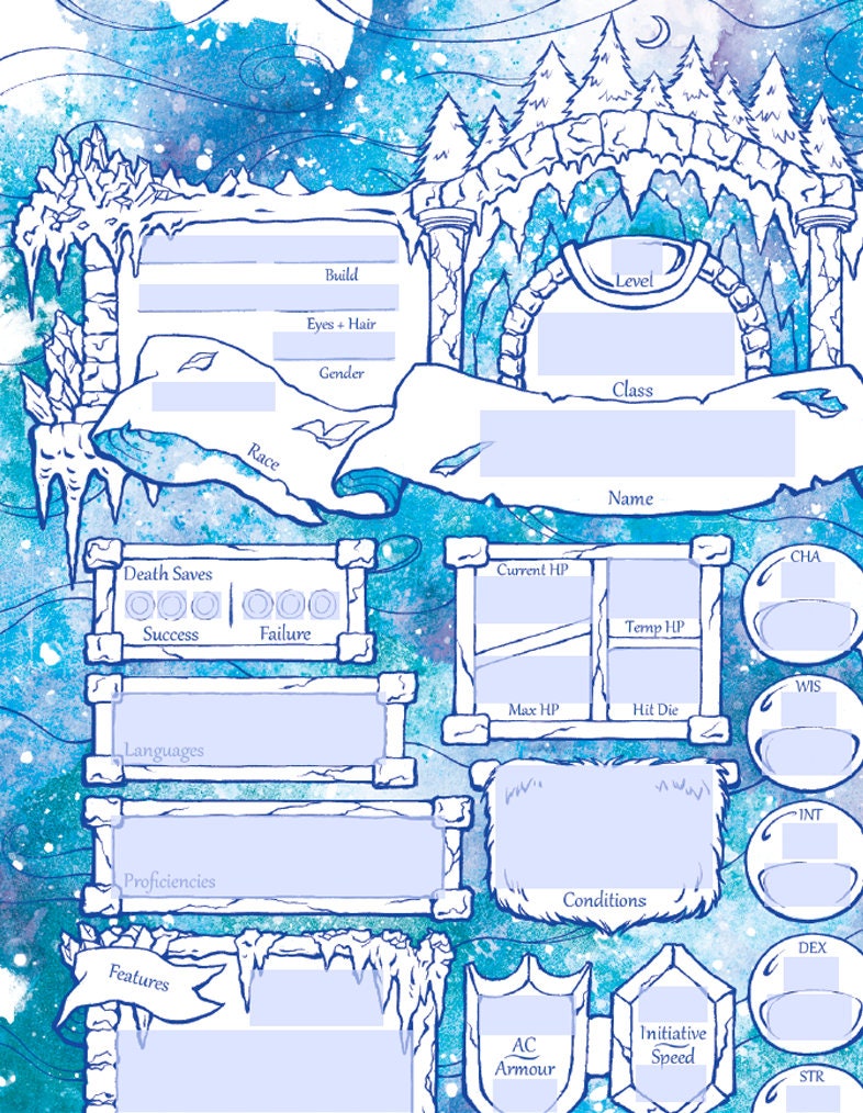 Form-fillable Icestorm Character Sheets - Etsy Canada