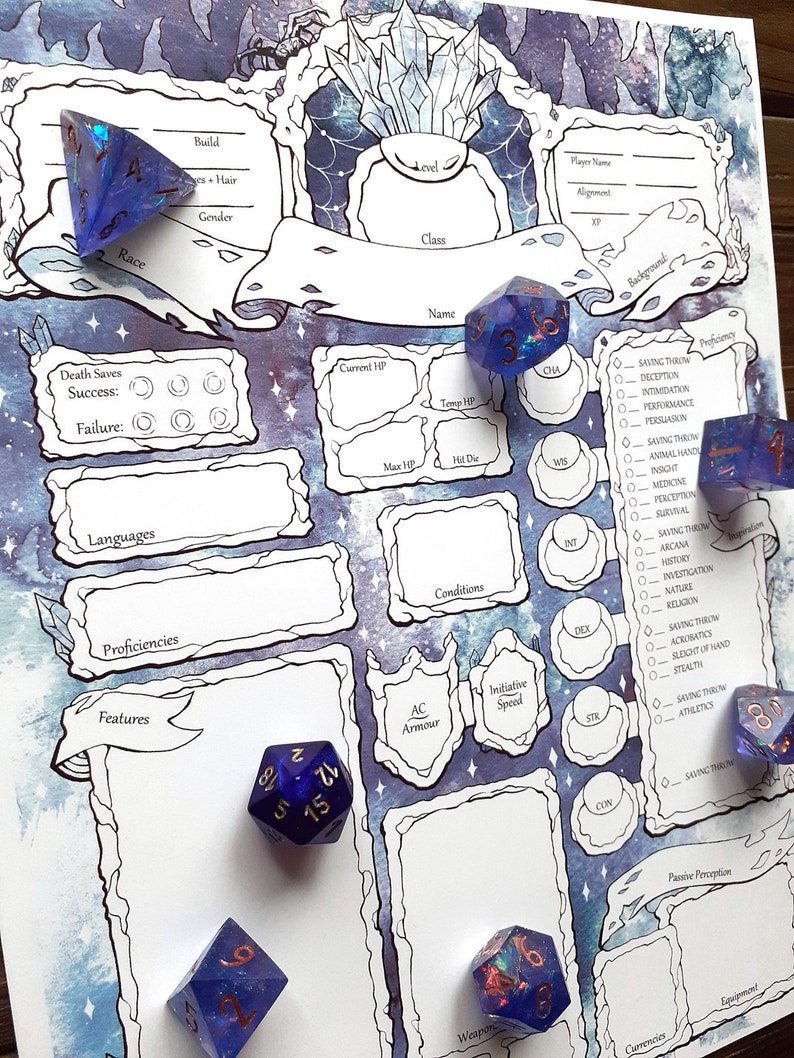 Underdark Character Sheets - D&D 5e - Etsy