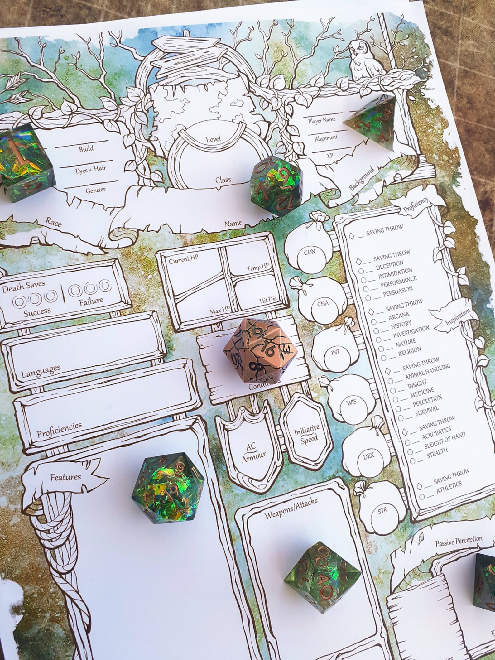 Wanderlust Character Sheets D&D 5e - Etsy