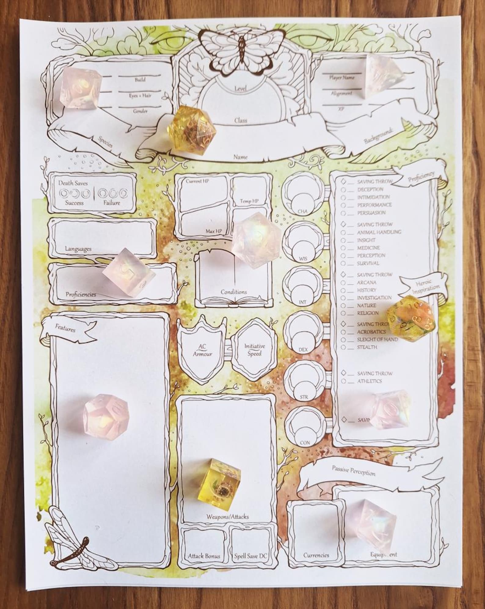 Form-fillable Feywild Character Sheets - Etsy Canada