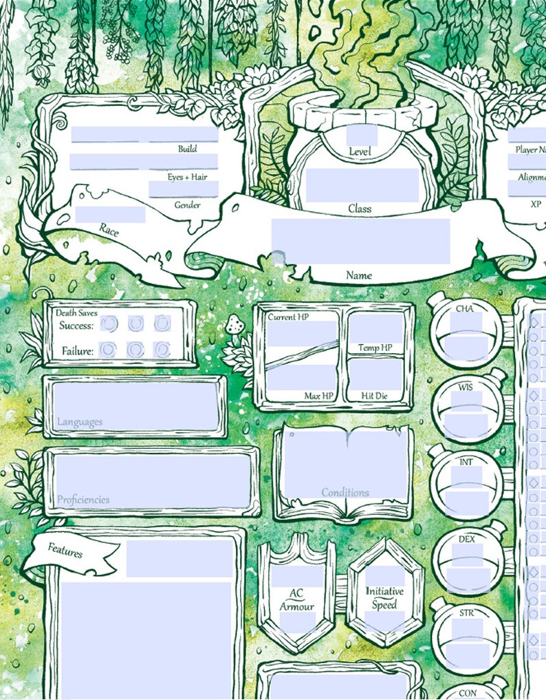 Form-fillable Everbrew Character Sheets - Etsy Canada