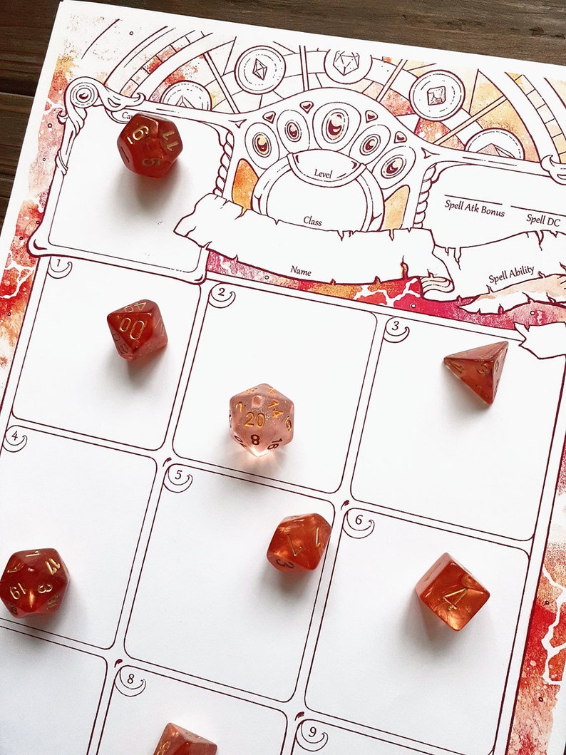 Form-fillable Spellfire Character Sheets - Etsy Canada