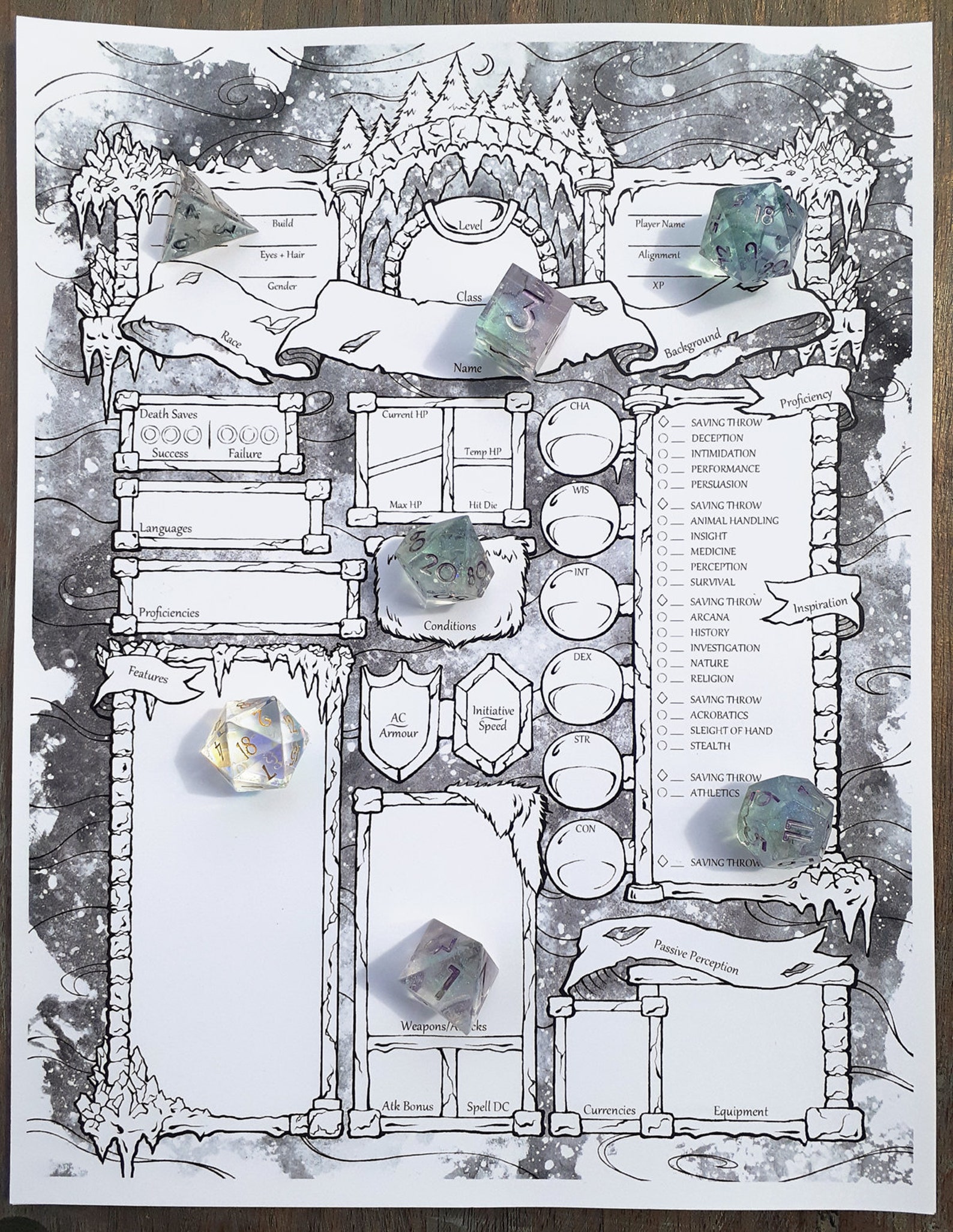Icestorm Character Sheets D&D 5e | Etsy Canada