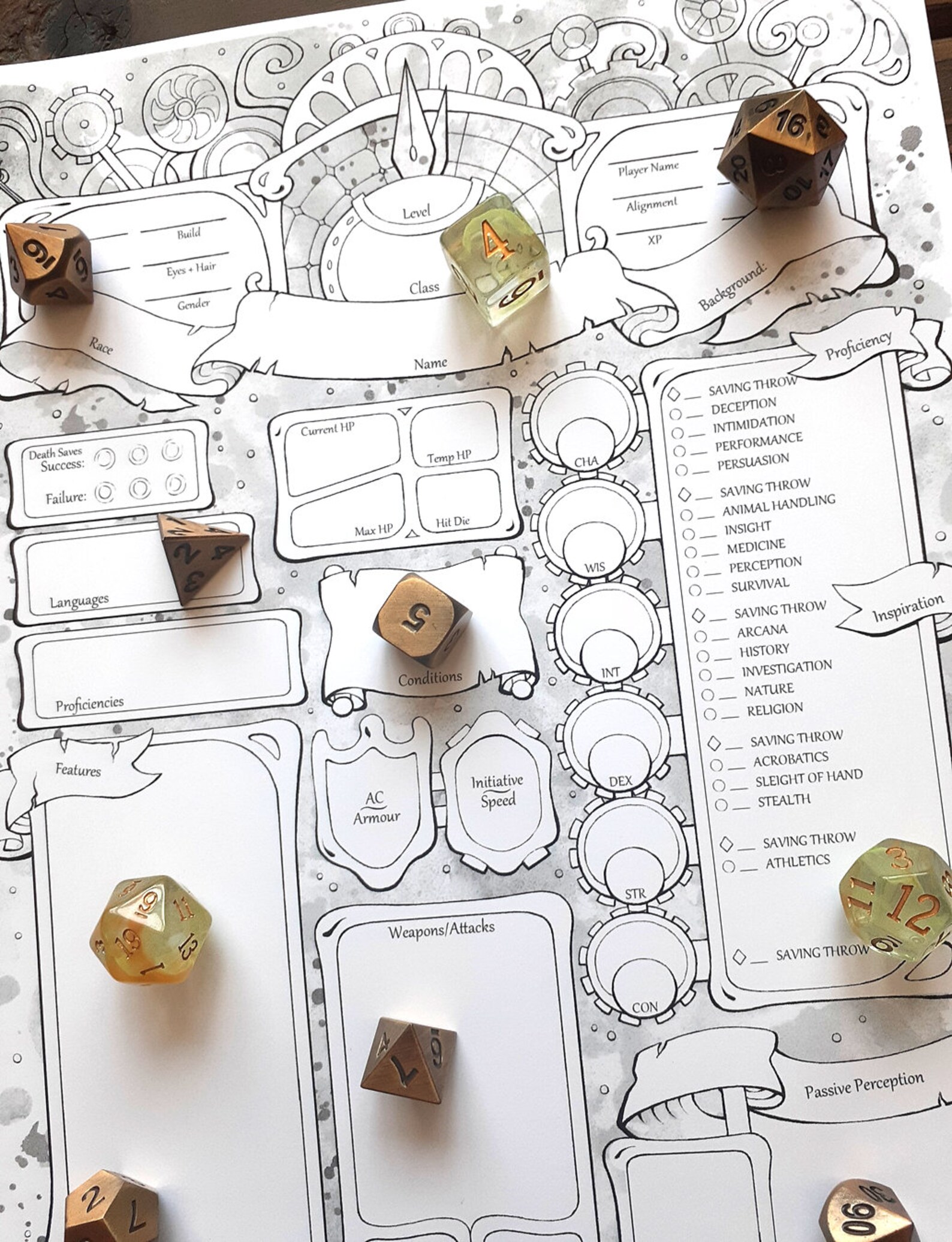 Clockwork Character Sheets D&D 5e - Etsy