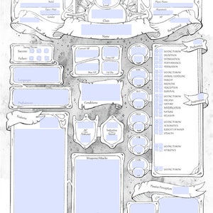 Form-fillable Sunlit Character Sheets - Etsy
