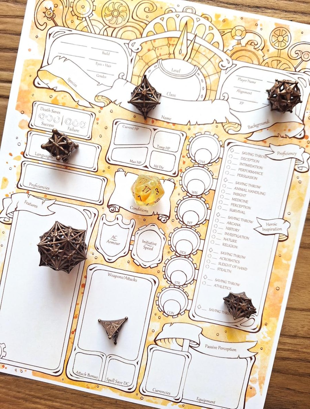 Clockwork Character Sheets - D&D 5e - Etsy