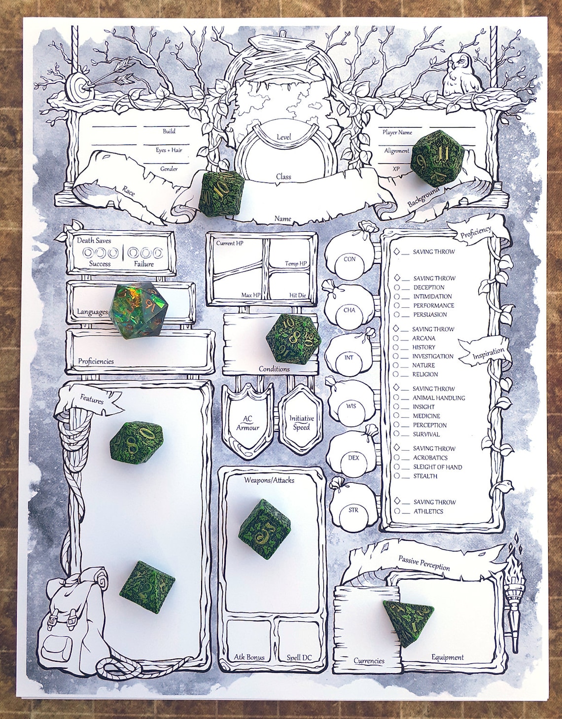 Form-fillable Wanderlust Character Sheets - Etsy Canada