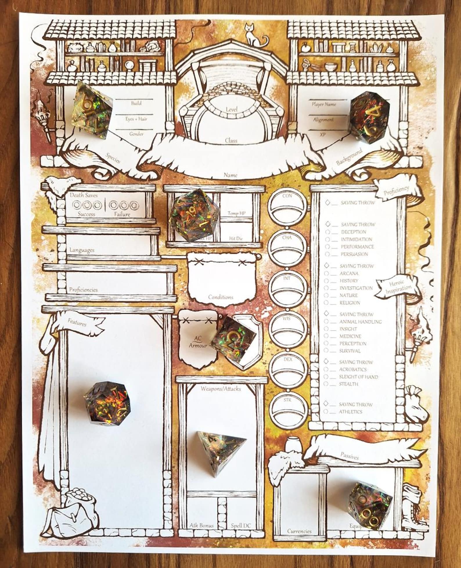 Form-fillable Guildcraft Character Sheets - Etsy