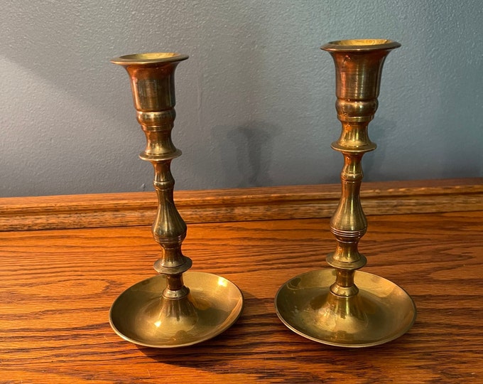 Foundry Solid Brass Candle Sticks Made in India Vintage Brass Candle ...