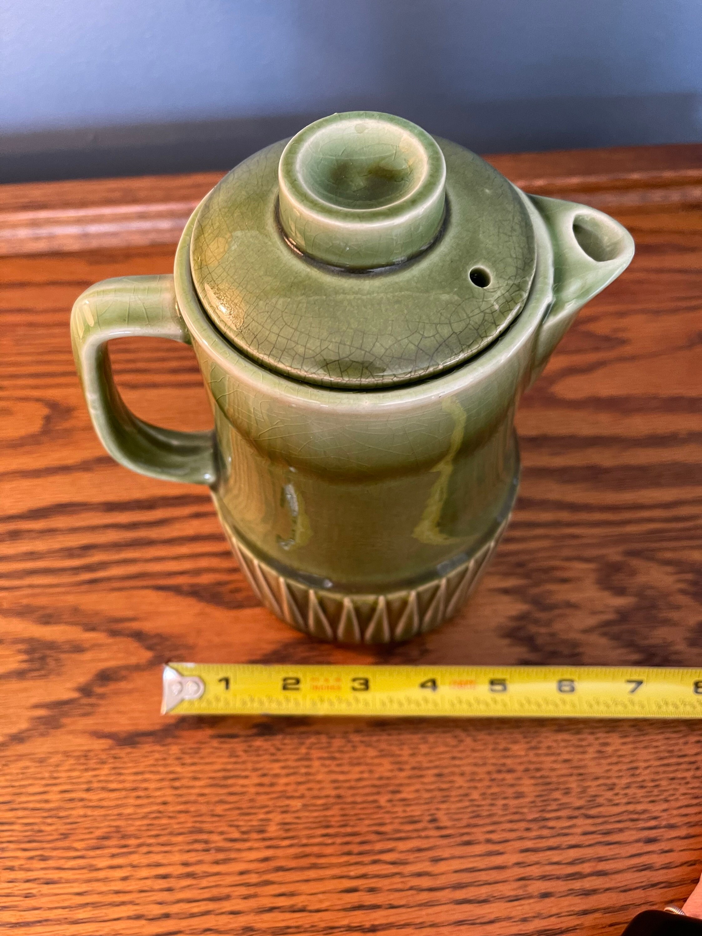 Avocado Green Tea Pot Coffee Pot Decorative Pot Retro | Etsy