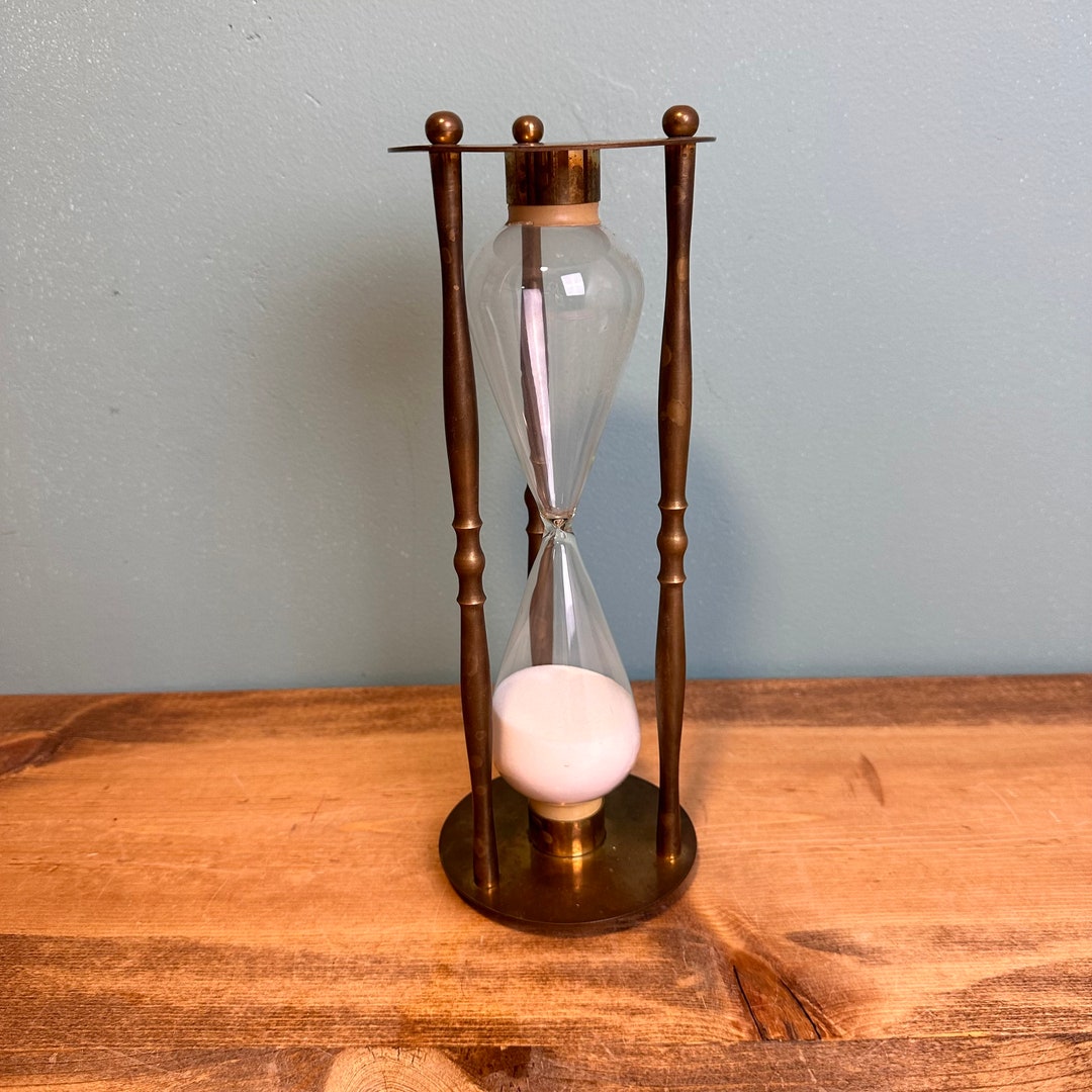 Vintage Brass 30 Minute Hour Glass - 10 Inches Tall - Etsy