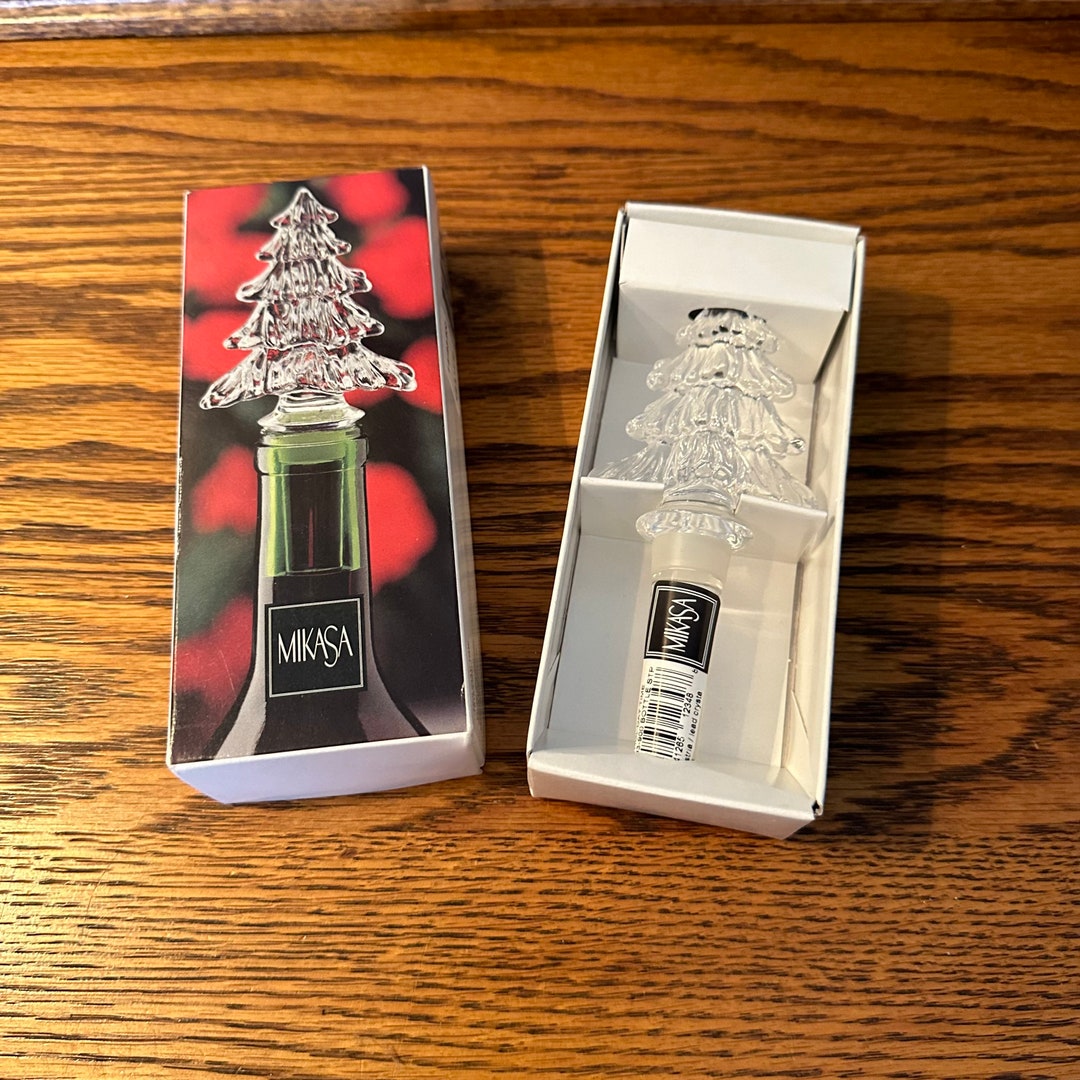 MIKASA Christmas Tree Wine Stopper - Crystal Wine Topper - Etsy