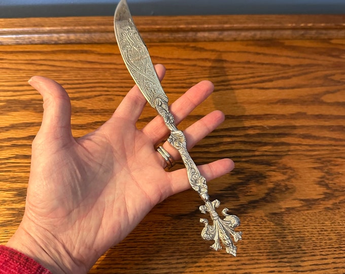 Silver Plated Ornate Letter Opener - Etsy