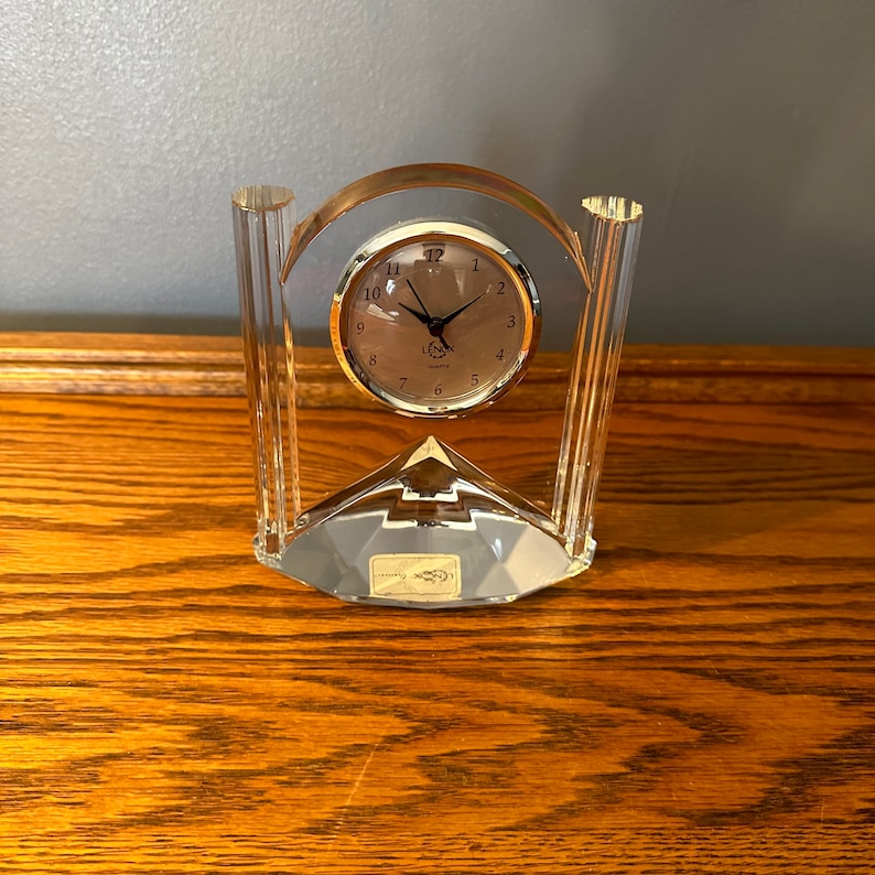 Lenox Ovations Full Lead Crystal Clock - Battery Operated - Etsy