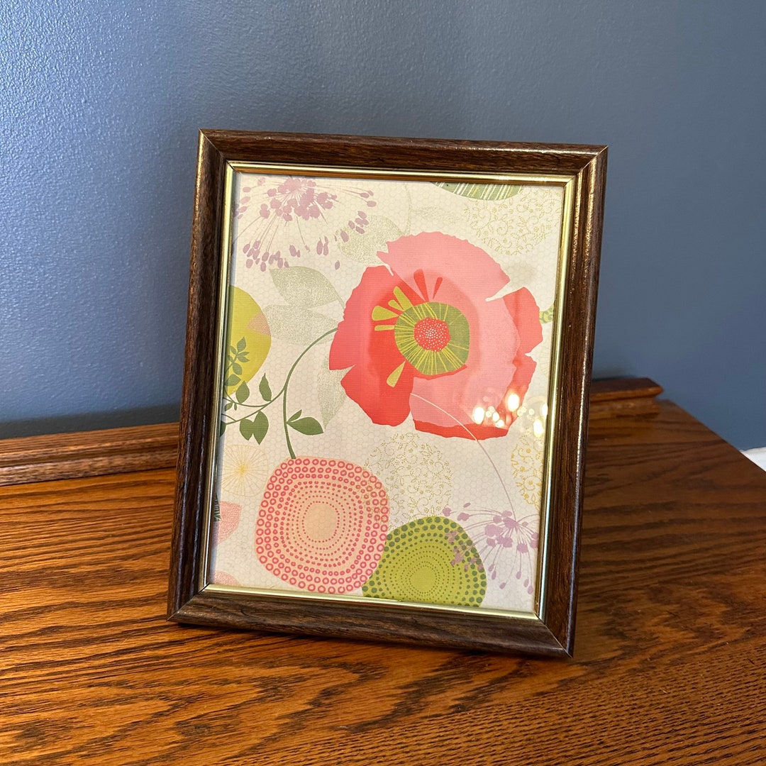 Vintage Wood Frame With Gold Trim - 70s Photo Frame - Etsy