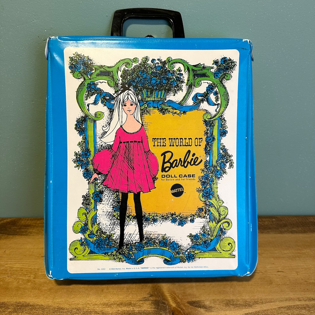 1968 the World of Barbie Doll Case - Blue and Green Case - Vintage ...